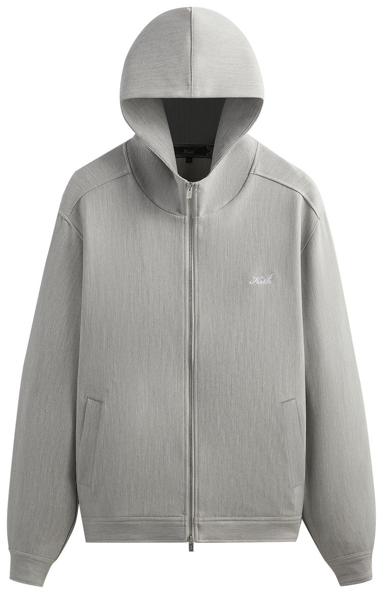 Buy Kith Double Weave Selfridge Zip Up Hoodie 'Light Heather Grey ...