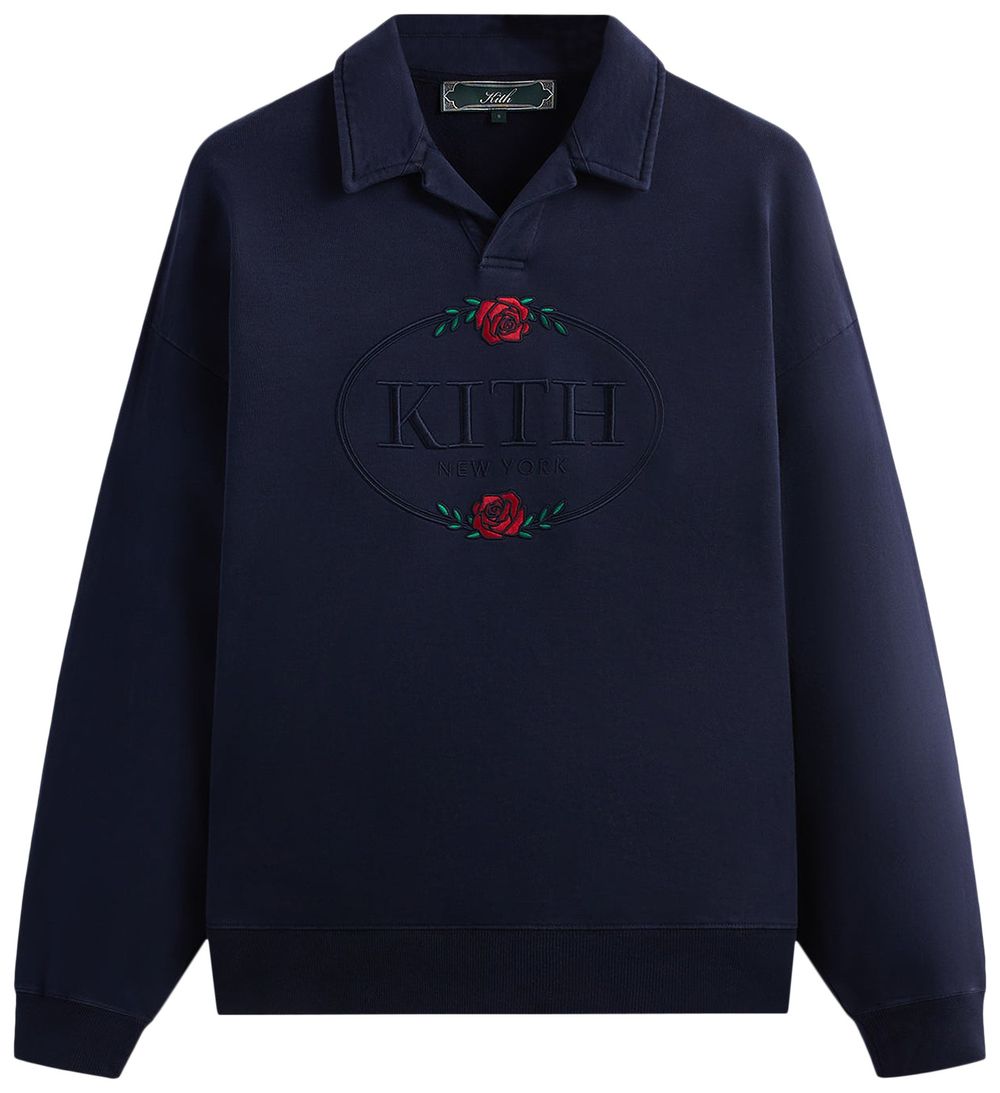 Buy Kith Nelson Collared Pullover 'Nocturnal' - KHM031308 413 | GOAT