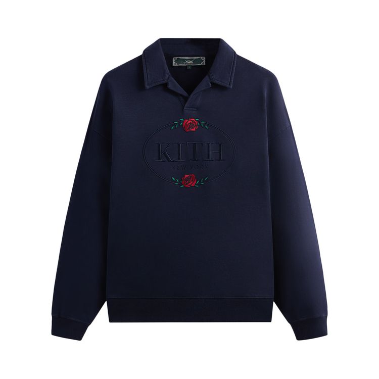 Buy Kith Nelson Collared Pullover 'Nocturnal' - KHM031308 413 | GOAT