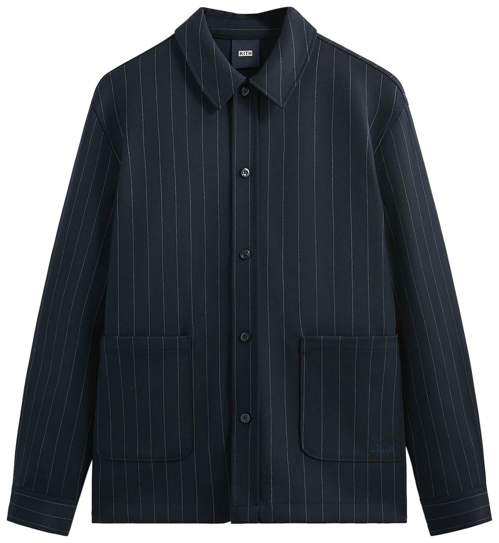 Buy Kith Double Weave Boxy Collared Overshirt 'Nocturnal' - KHM010364 ...
