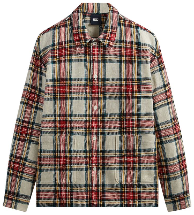 Buy Kith Plaid Boxy Collared Overshirt 'Fame' - KHM031333 678 | GOAT