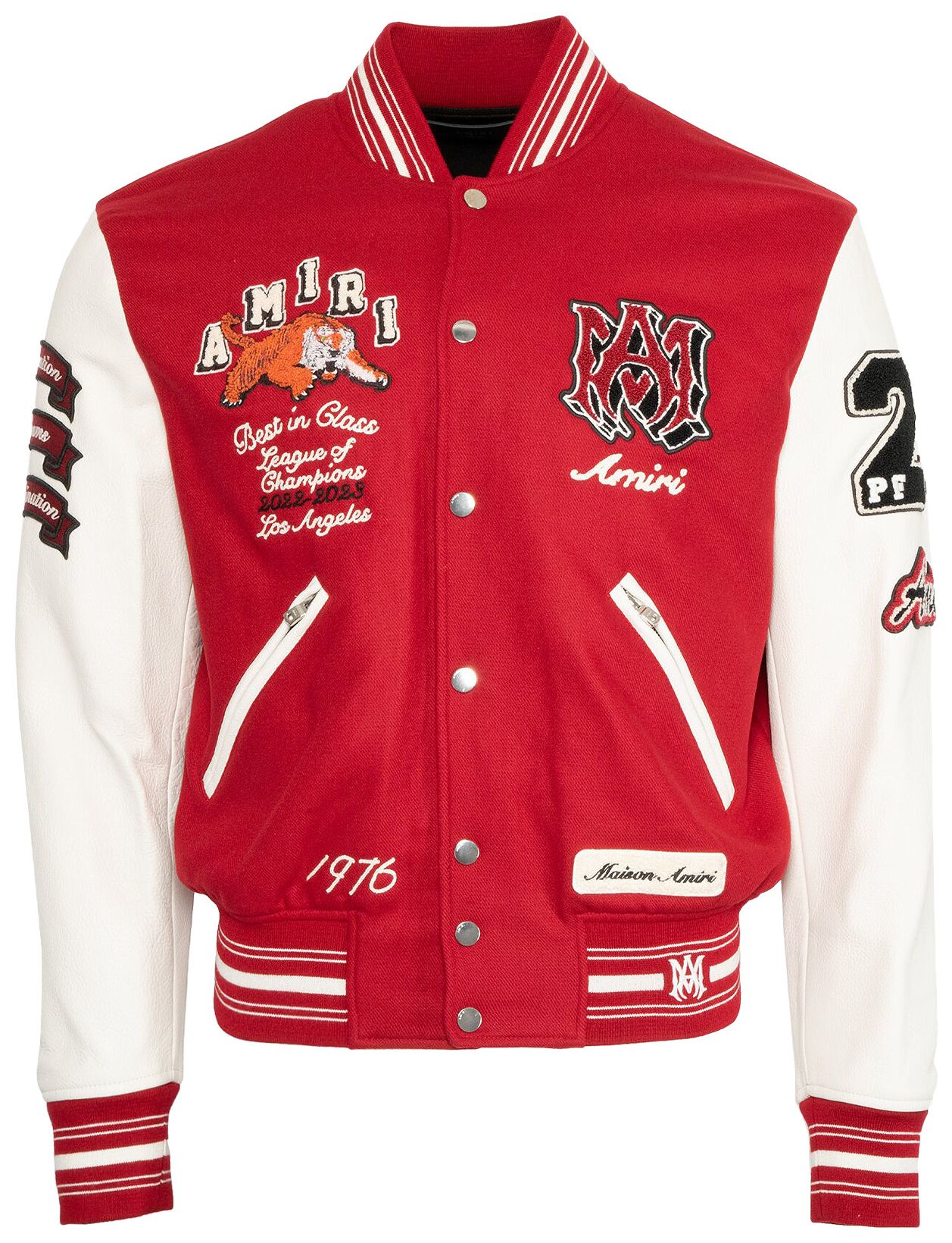Buy Amiri Vintage Patch Varsity Bomber 'Red' - PF23M0S003 610 RED | GOAT