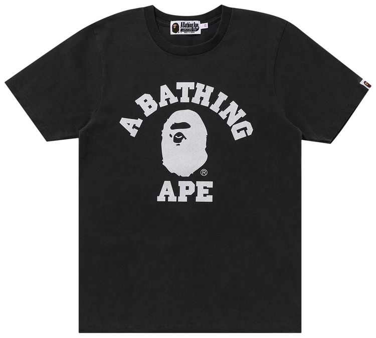 Buy BAPE Overdye College Tee 'Black' - 1J30 209 012 BLACK | GOAT