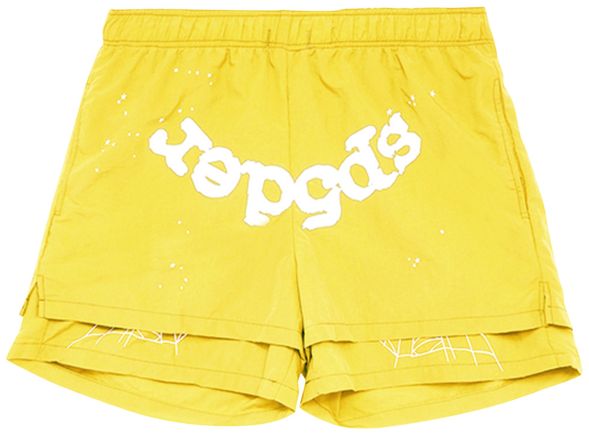 Buy Sp5der Logo Short 'Yellow' - 2406 1FW2322LS YELL | GOAT