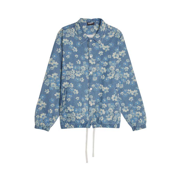 Buy Pleasures Garden Denim Coach Jacket 'Indigo' - P23F005 INDI | GOAT
