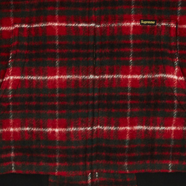 Buy Supreme Plaid Wool Hooded Work Jacket 'Red' - FW23J46 RED | GOAT