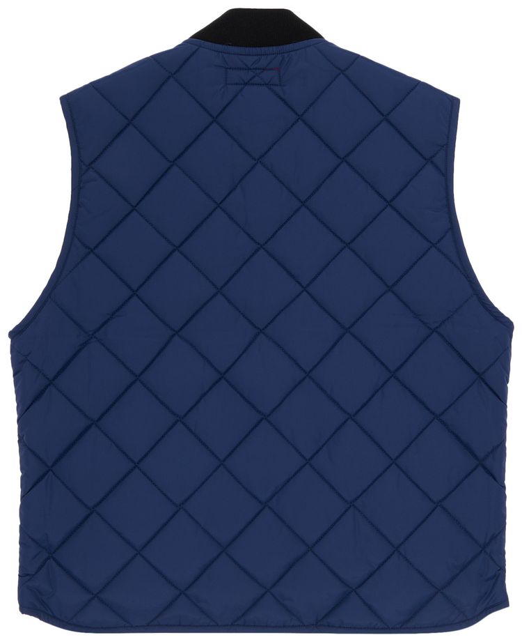 Buy Supreme Pins Quilted Work Vest 'Navy' - FW23J92 NAVY | GOAT