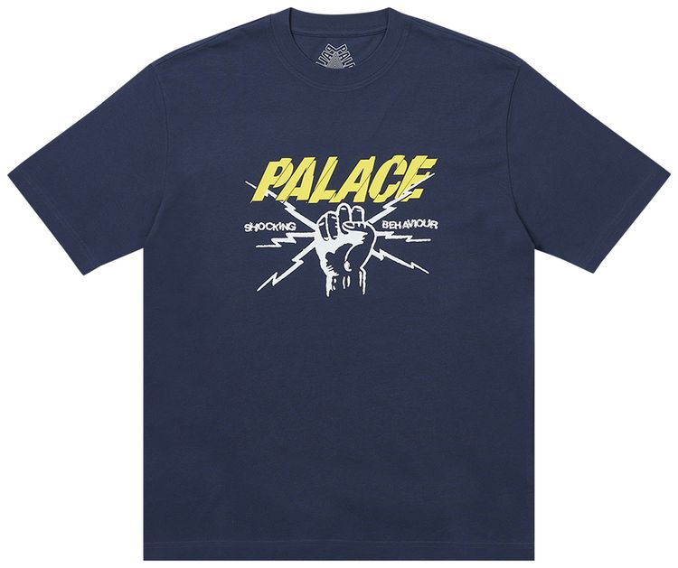 Buy Palace Shocking Behaviour T-Shirt 'Navy' - P25TS010 | GOAT