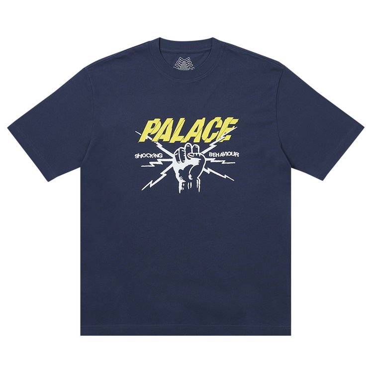 Buy Palace Shocking Behaviour T-Shirt 'Navy' - P25TS010 | GOAT