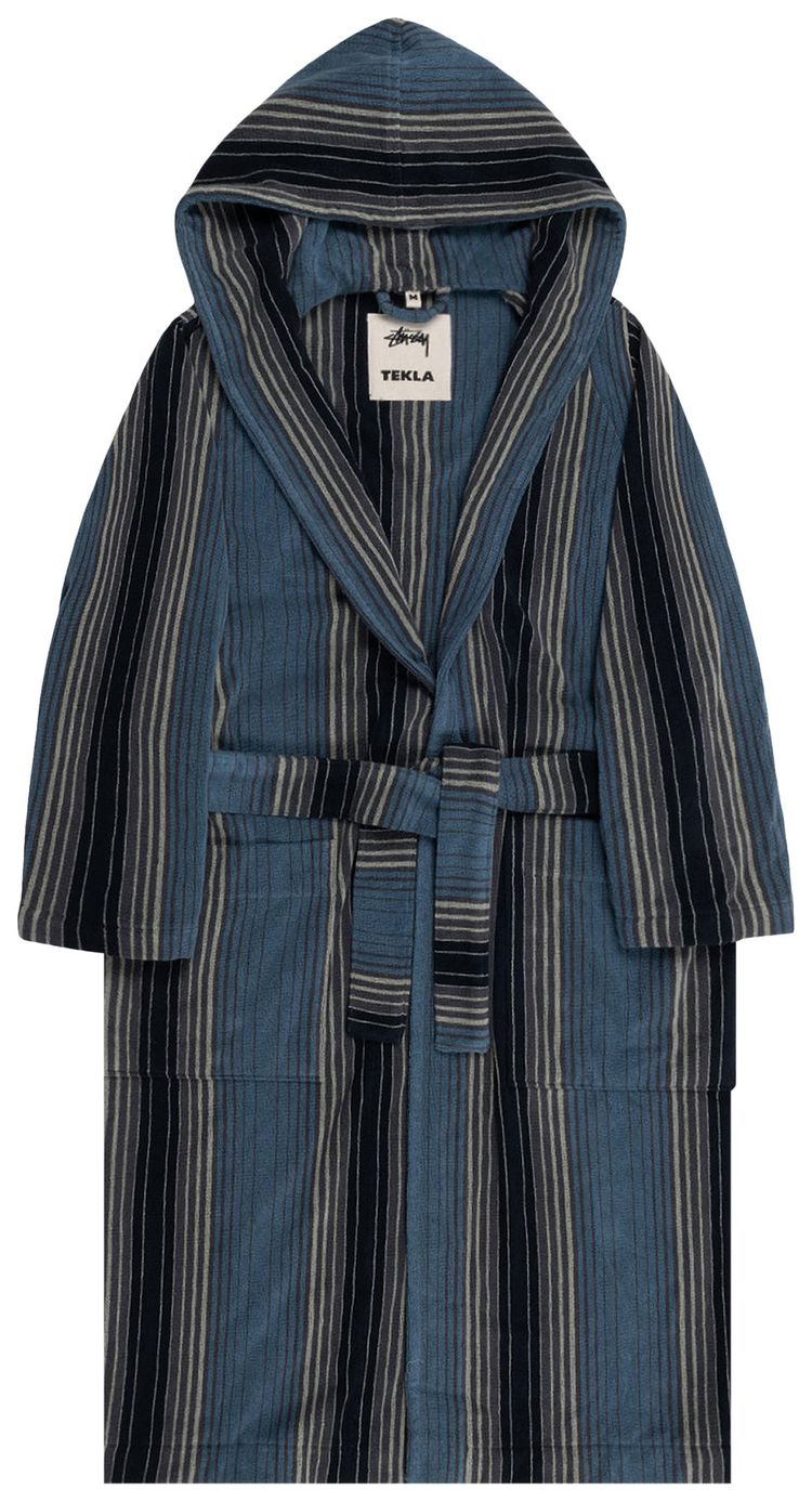 Buy Stussy x Tekla Terry Hooded Bathrobe 'Multi Striped' - 338258 MULT ...