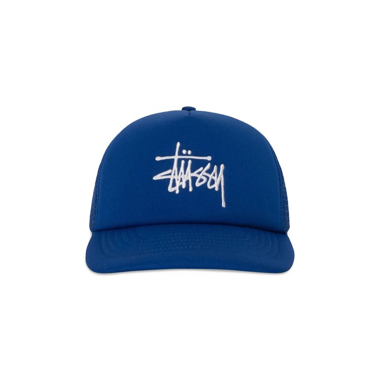 Buy Stussy Big Basic Trucker Cap 'Royal' - 1311088 ROYA | GOAT