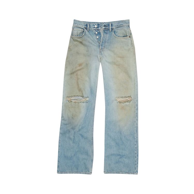 Buy Acne Studios Loose Fit Jeans 'Mid Blue' - A00402 GOAT MID | GOAT