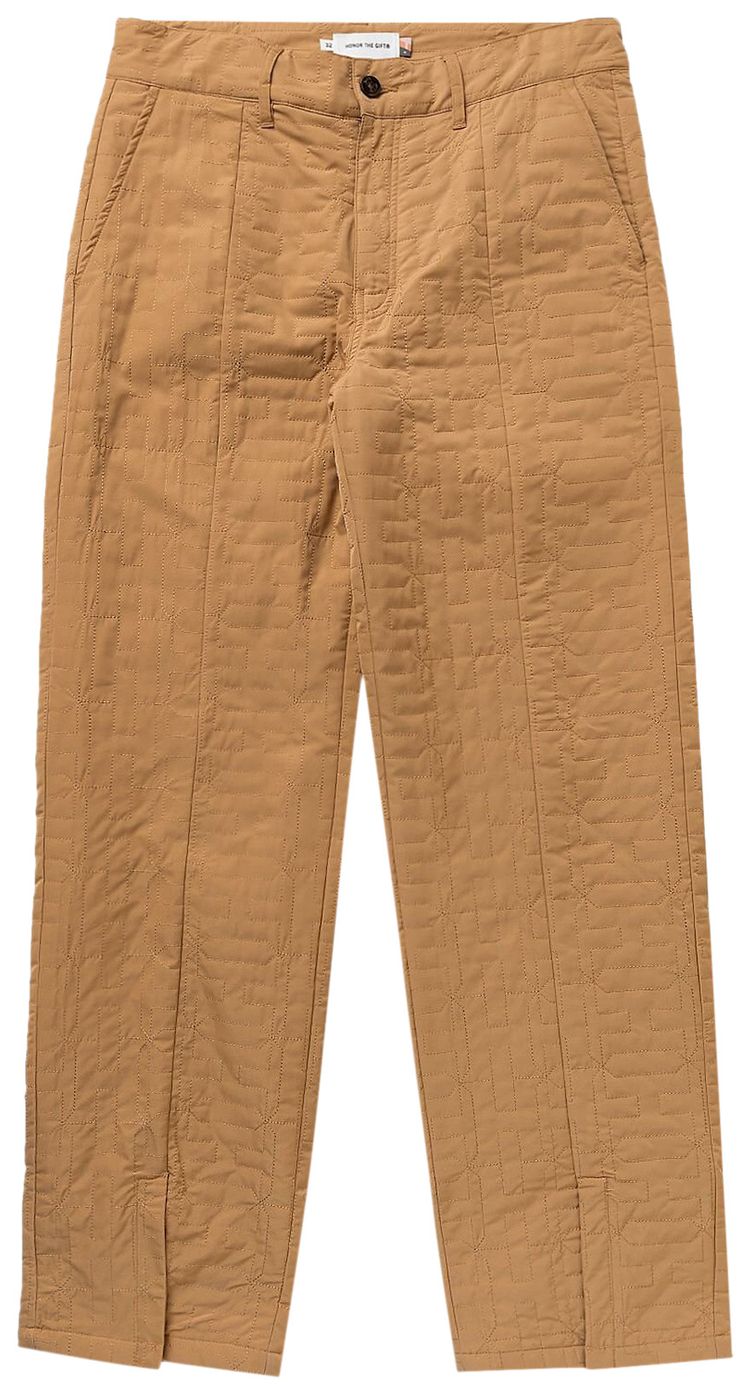 Buy Honor The Gift Quilted Pants 'Khaki' - HTG230112 KHAK | GOAT