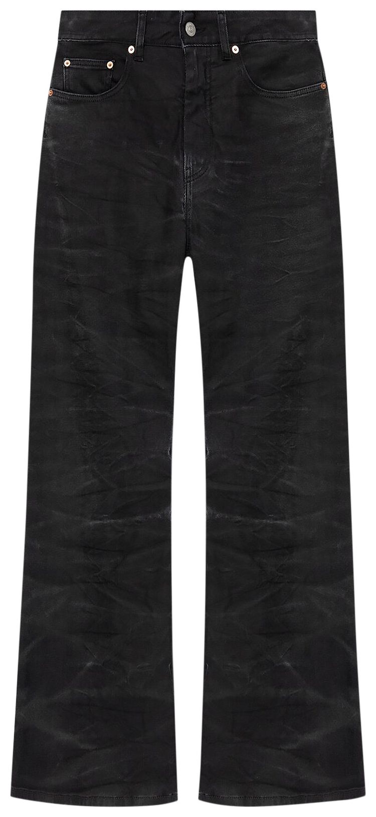 Buy MM6 Maison Margiela 5 Pocket Crinkled Effect Denim Pants 'Black' - S52LA0201 S30868 961 | GOAT