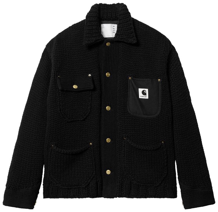 Buy Carhartt Wip X Sacai Knit Jacket Michigan Black I033291 Blac Goat