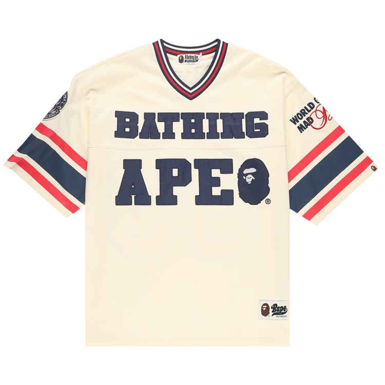 Buy BAPE Football Jersey 'Ivory' - 1J30 109 013 IVORY | GOAT