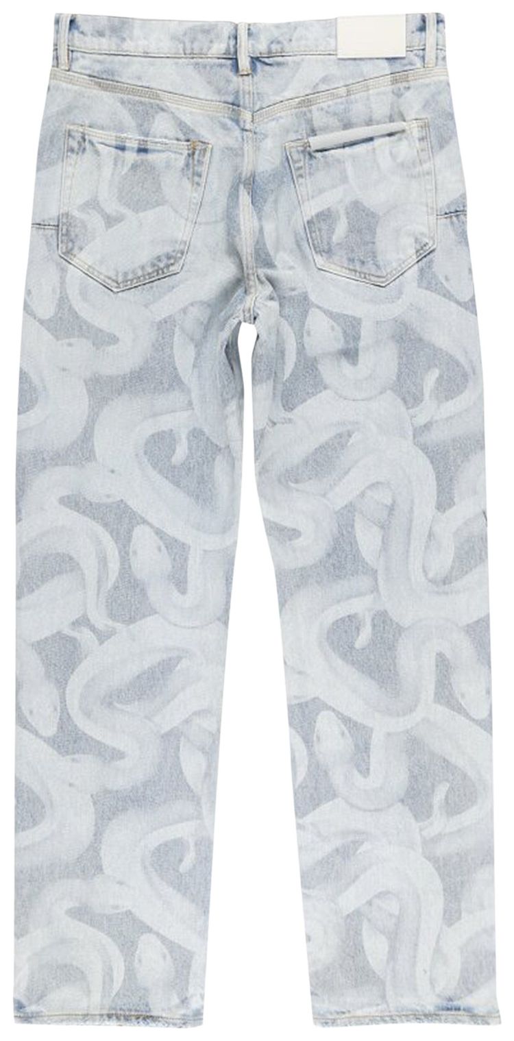 Buy PURPLE BRAND Straight Leg Jeans 'Snake Print Light Indigo' - P011 ...