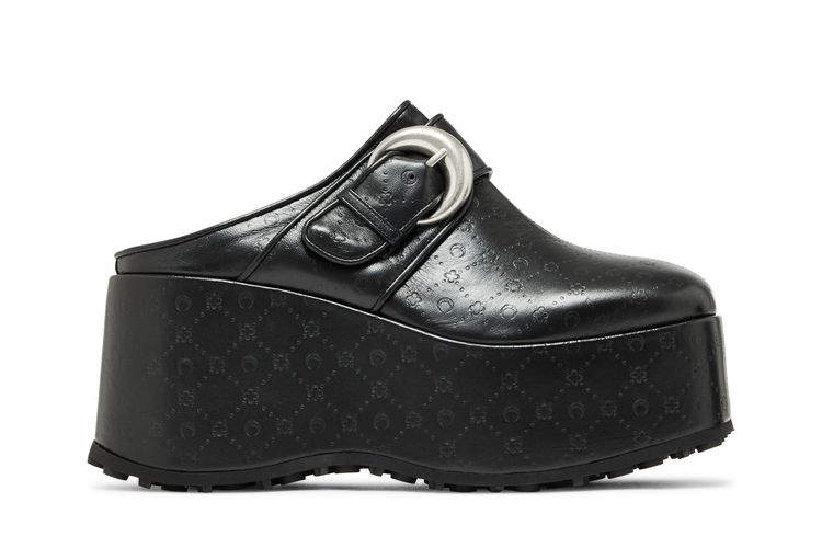 Buy Marine Serre Wmns Moonogram Leather Clogs 'Black Embossed ...