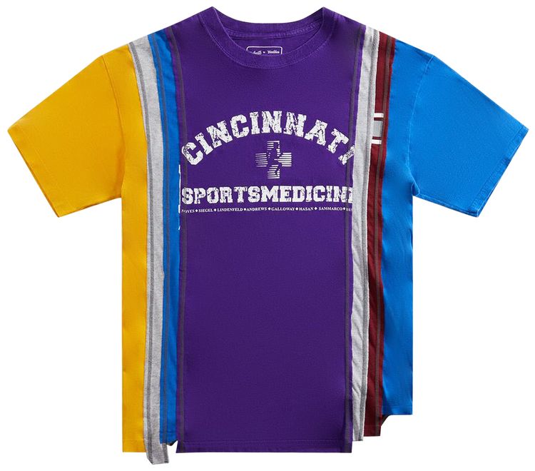Buy Needles College 7 Cuts T-Shirt 'Multicolor' - NS314 5 MULT | GOAT