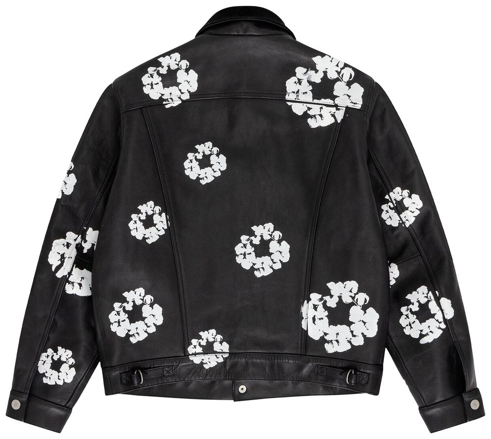 Buy Levi's x Denim Tear Leather Wreath Type III Jacket 'Black' - A5613 ...