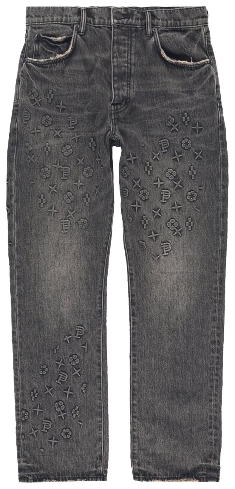 Buy PURPLE BRAND Embossed Denim 'Black Embossed Denim' - P011 EMJB423 ...