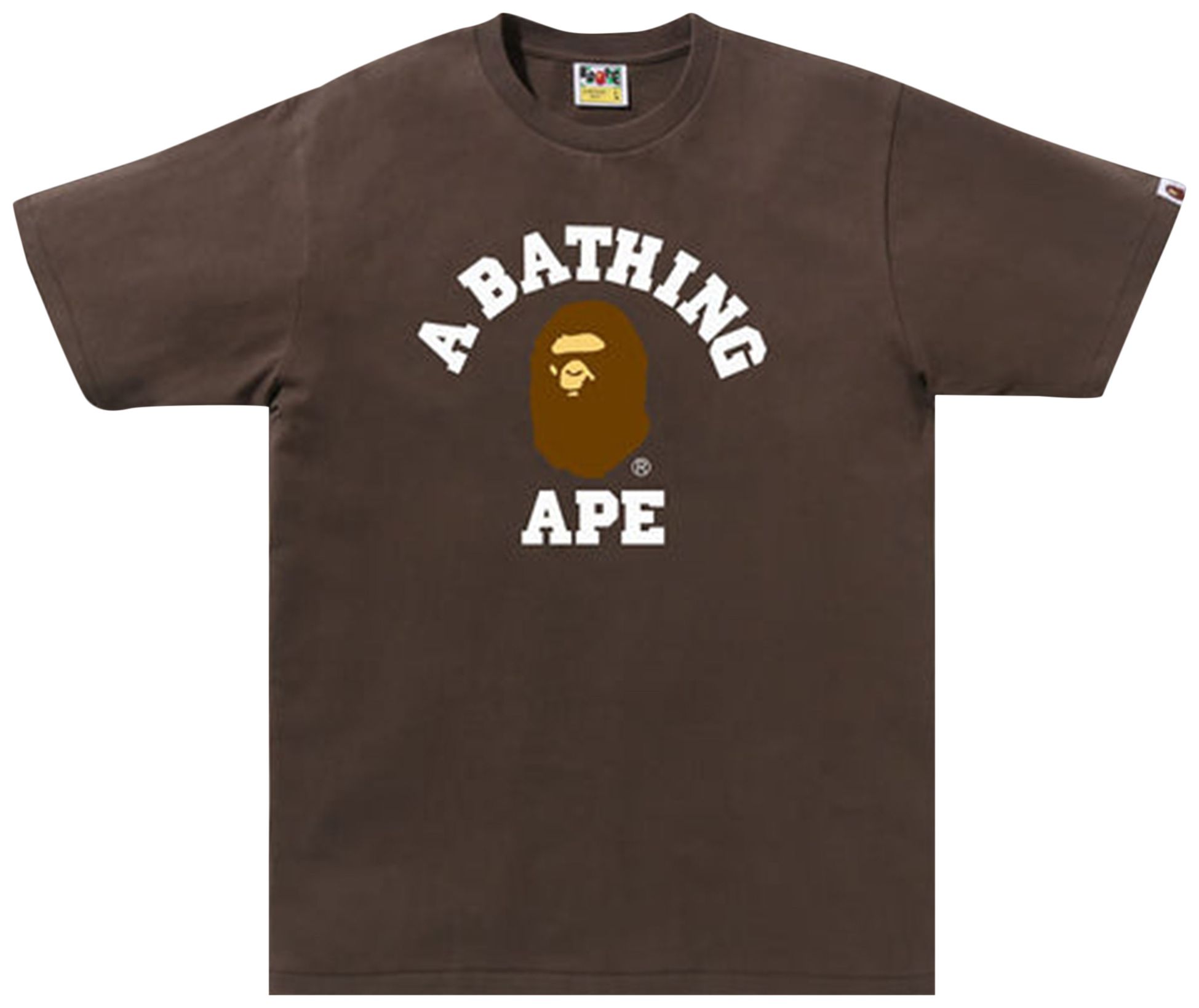 Buy BAPE College Tee 'Brown' - 1J80 110 001 BROWN | GOAT