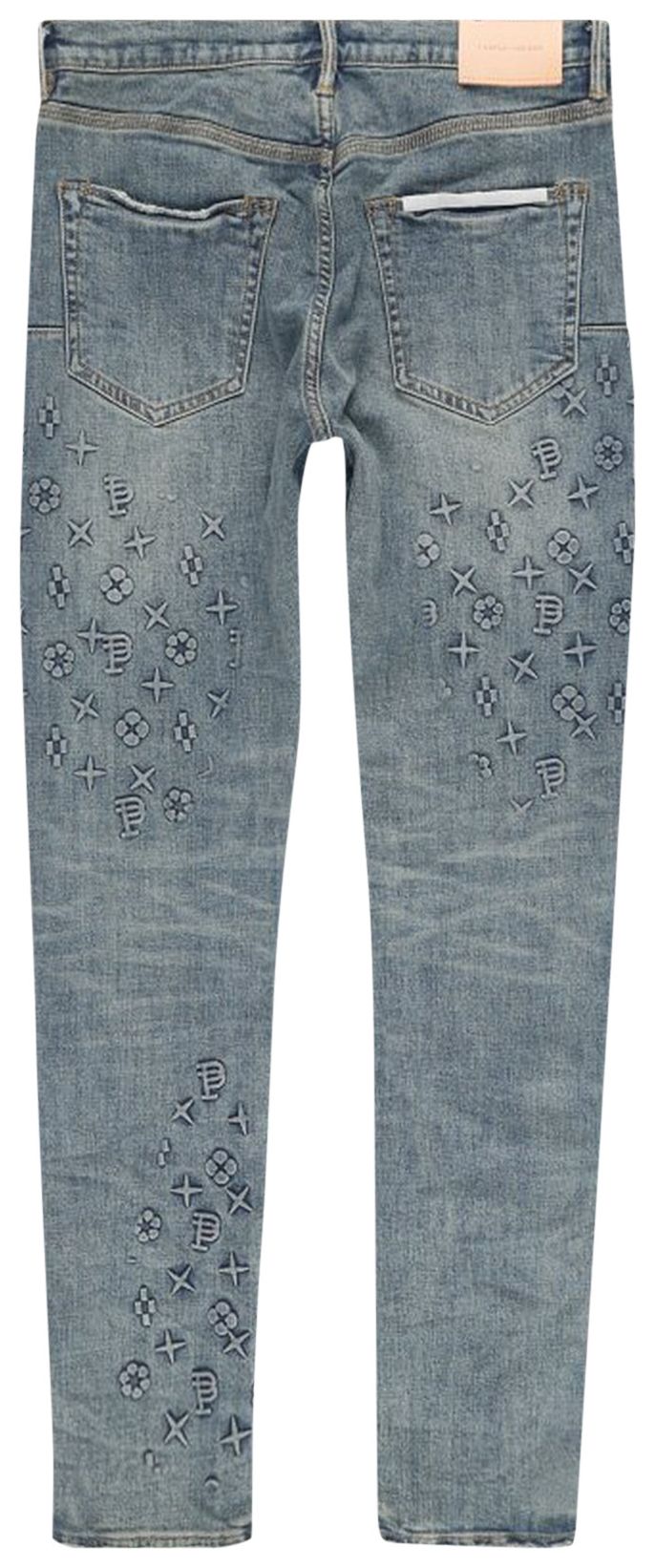 Buy PURPLE BRAND Embossed Denim 'Mid Indigo' - P001 EMDI423 | GOAT