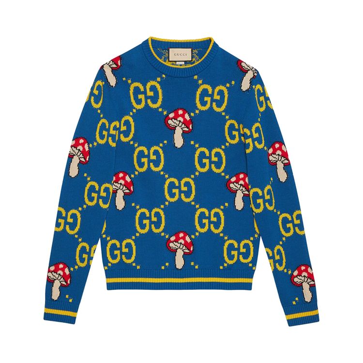 Buy Gucci GG Wool Sweater 'Bluette/Multicolor' - 742907 XKDD9 4370 | GOAT