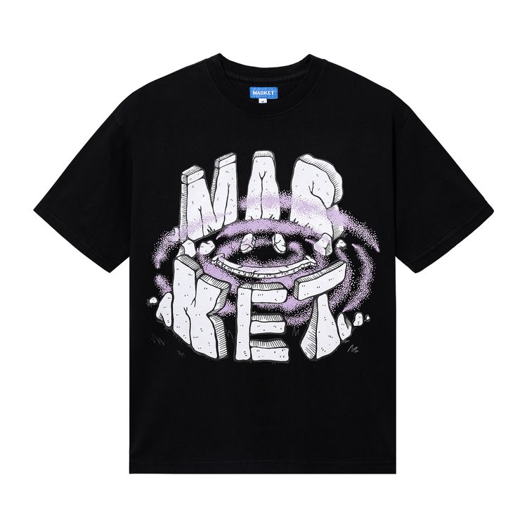 Buy Market Smiley Portal T-Shirt 'Washed Black' - 399001551 WASH | GOAT
