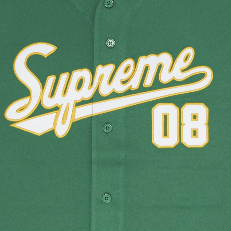 Buy Supreme x Mitchell & Ness Downtown Hell Baseball Jersey 'Green ...