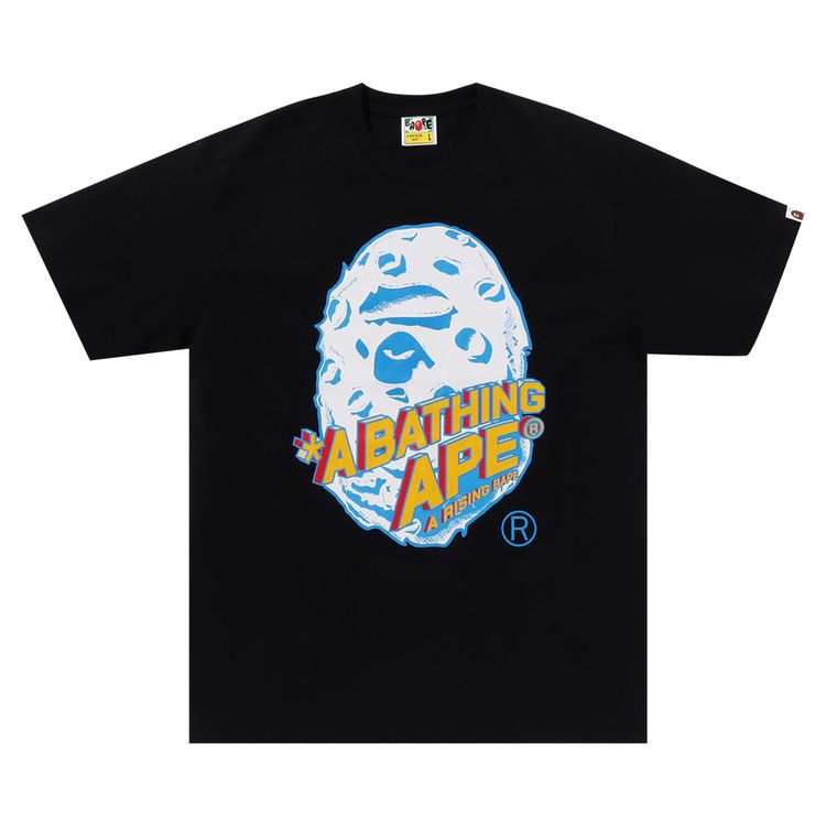Buy BAPE Moon Ape Head Tee 'Black' - 1J70 110 009 BLACK | GOAT