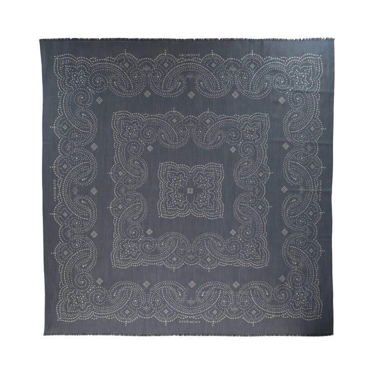 Buy Givenchy Bandana Pattern Woven Shawl 'Steel/Blue' - GW1414 J4592 3 ...