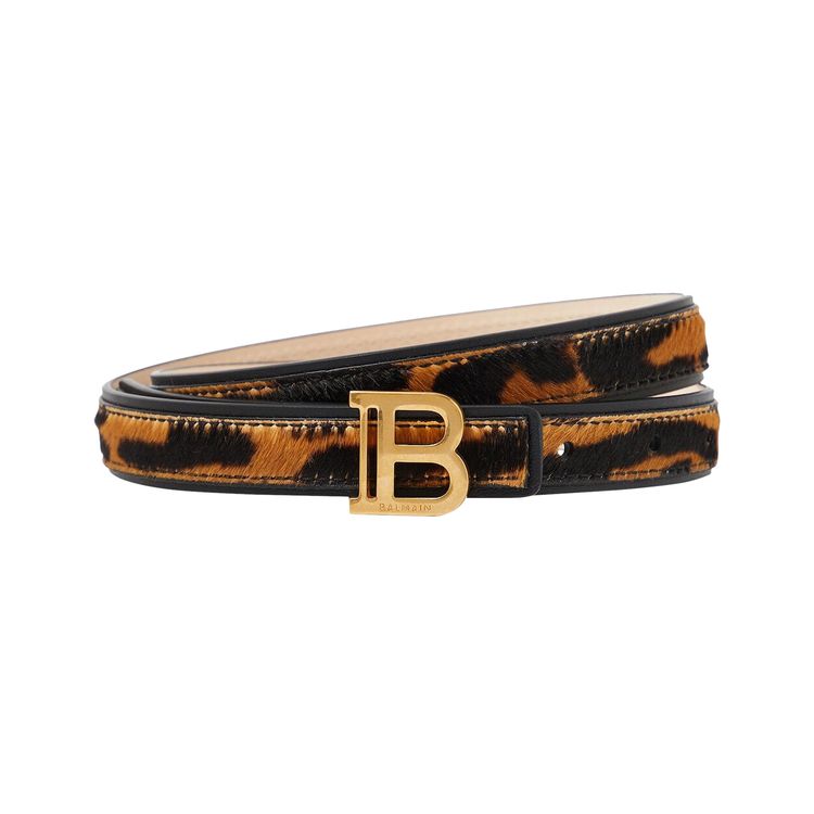 Buy Balmain B-Logo Belt 'Brown Leopard' - AN1WJ002LLKA WDY | GOAT