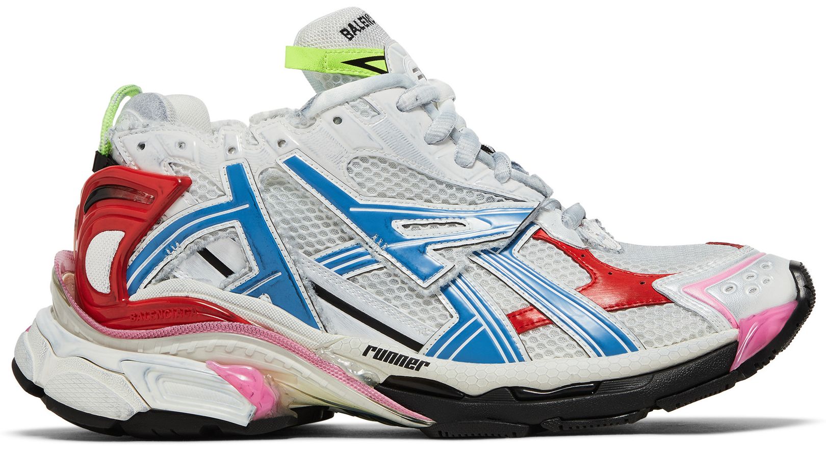 Buy Balenciaga Runner Sneaker White Red Blue Pink 677403 W3rb6 9645 Goat
