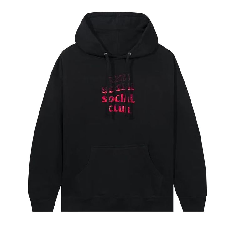 Buy Anti Social Social Club Fire Inside Pink Flame Hoodie 'Black ...