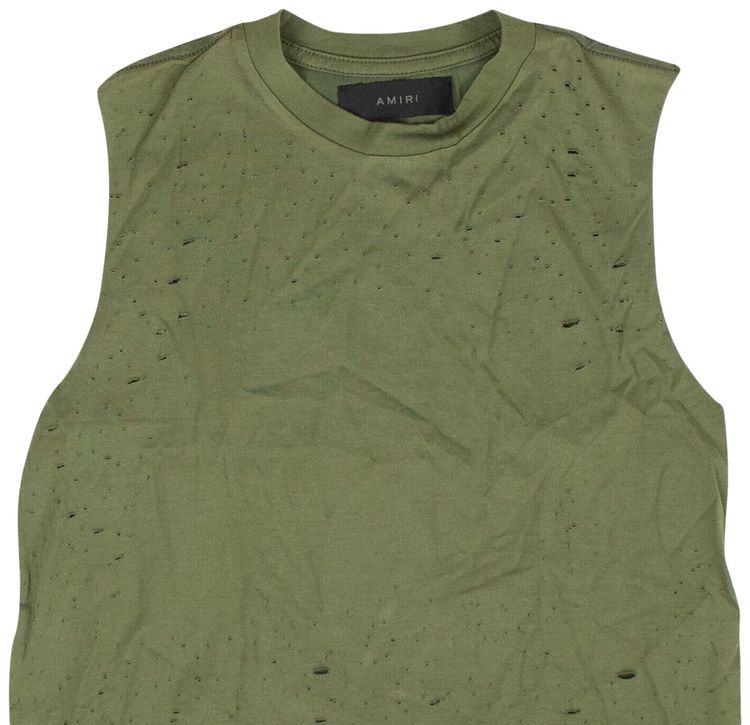Buy Amiri Army Shotgun Cropped Muscle Tank 'Green' - WJTT001 301 GREE ...