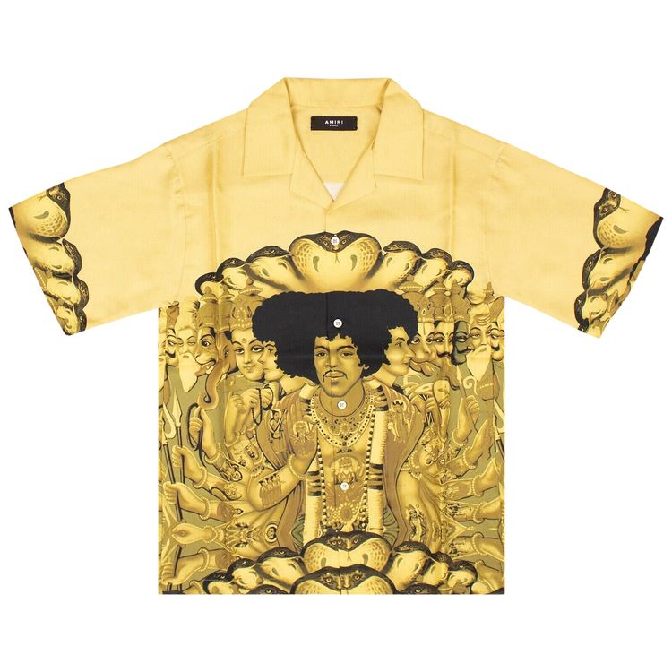 Buy Amiri Jimi Hendrix Short-Sleeve Shirt 'Yellow' - Y0M06226SE YELL | GOAT