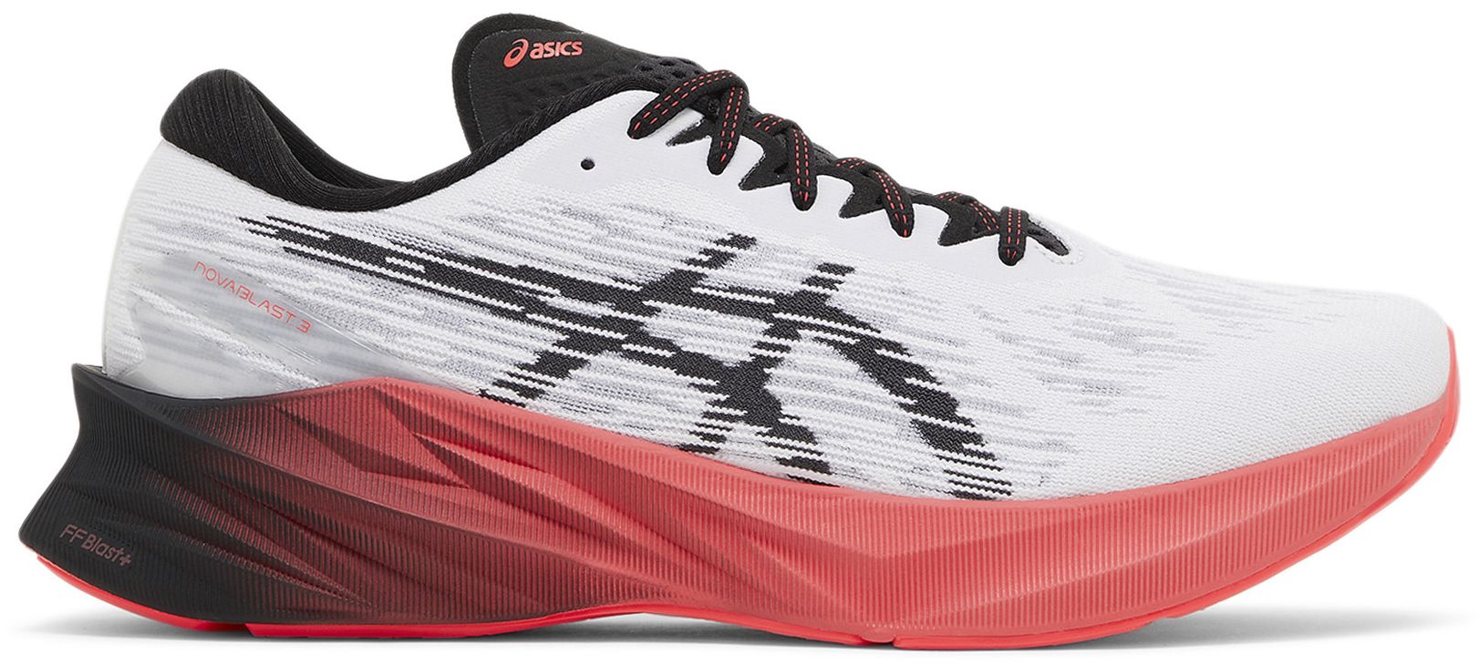 Buy Asics Novablast 3 'White Black Electric Red' - 1011B458 104 | GOAT