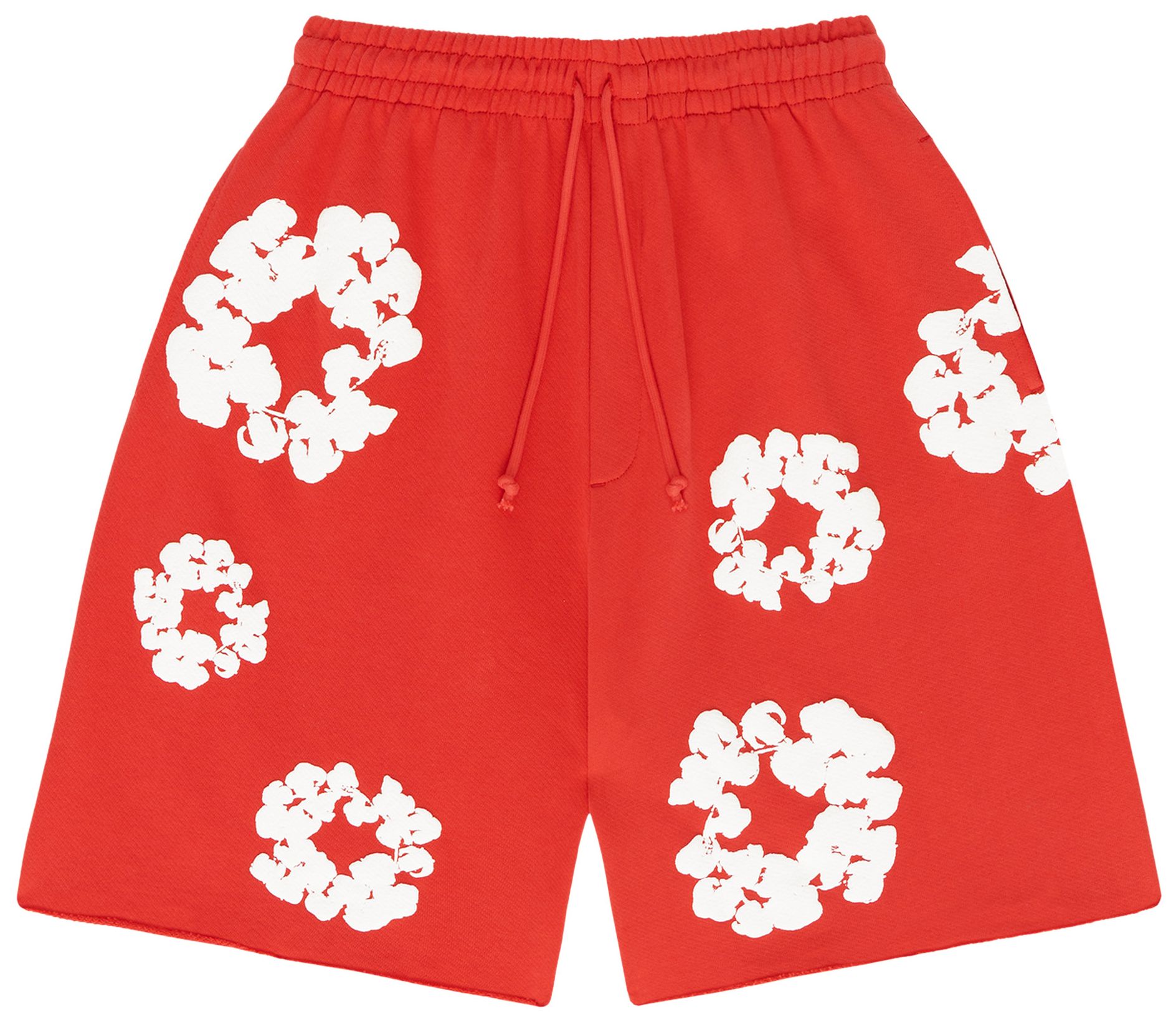 Buy Denim Tears The Cotton Wreath Shorts 'Red' - 402 300 30 RED | GOAT