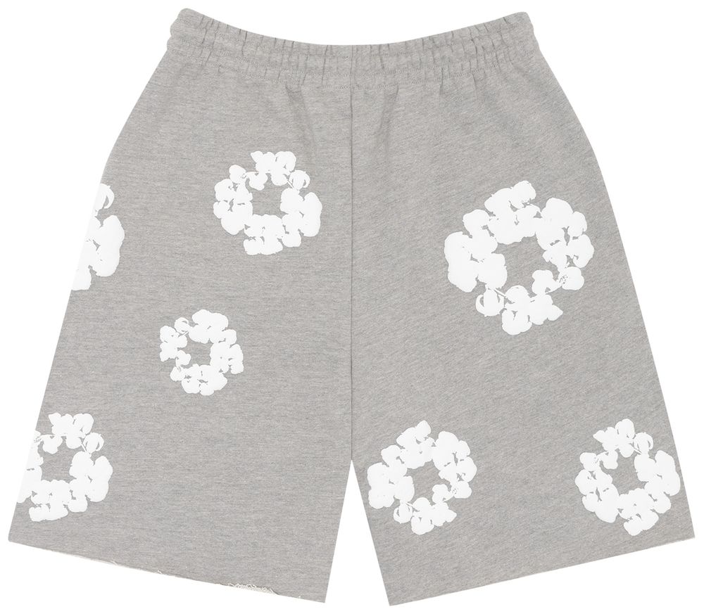 Buy Denim Tears The Cotton Wreath Shorts 'Grey' - 402 070 30 GREY | GOAT