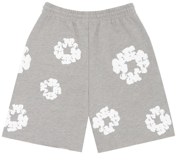 Buy Denim Tears The Cotton Wreath Shorts 'Grey' - 402 070 30 GREY | GOAT