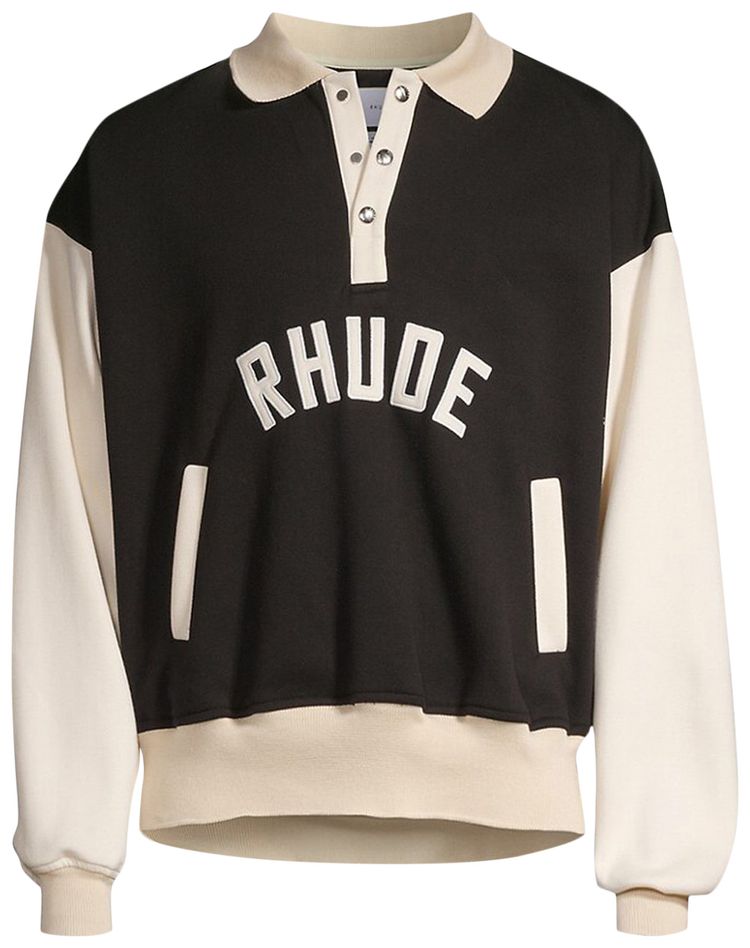 Buy Rhude Automobili Pique Polo Shirt 'Black/Cream' - FW23SR29320061 | GOAT
