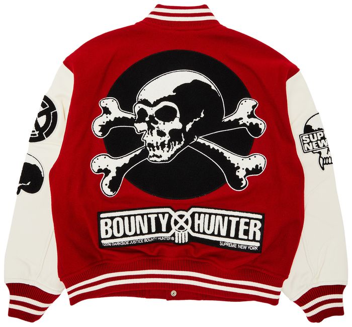 Buy Supreme x Bounty Hunter Varsity Jacket 'Red' - FW23J36 RED | GOAT