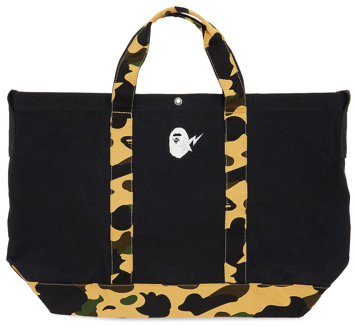 Buy GOAT Exclusive BAPE Camo Detail Tote Bag Black - 1J70 189 007 BLACK ...