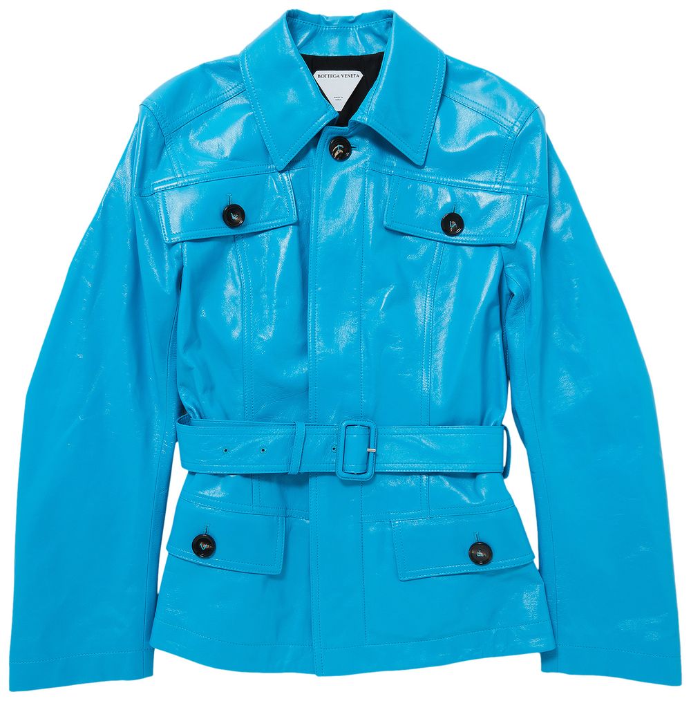 Buy Bottega Veneta Shiny Leather Jacket 'Pool Blue' - 722430 VKLC0 4489 ...