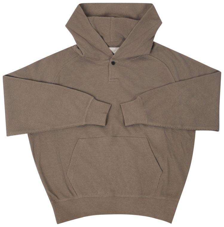 Buy Fear of God Essentials Kids Henley Hoodie 'Wood' - 785SU221174K | GOAT