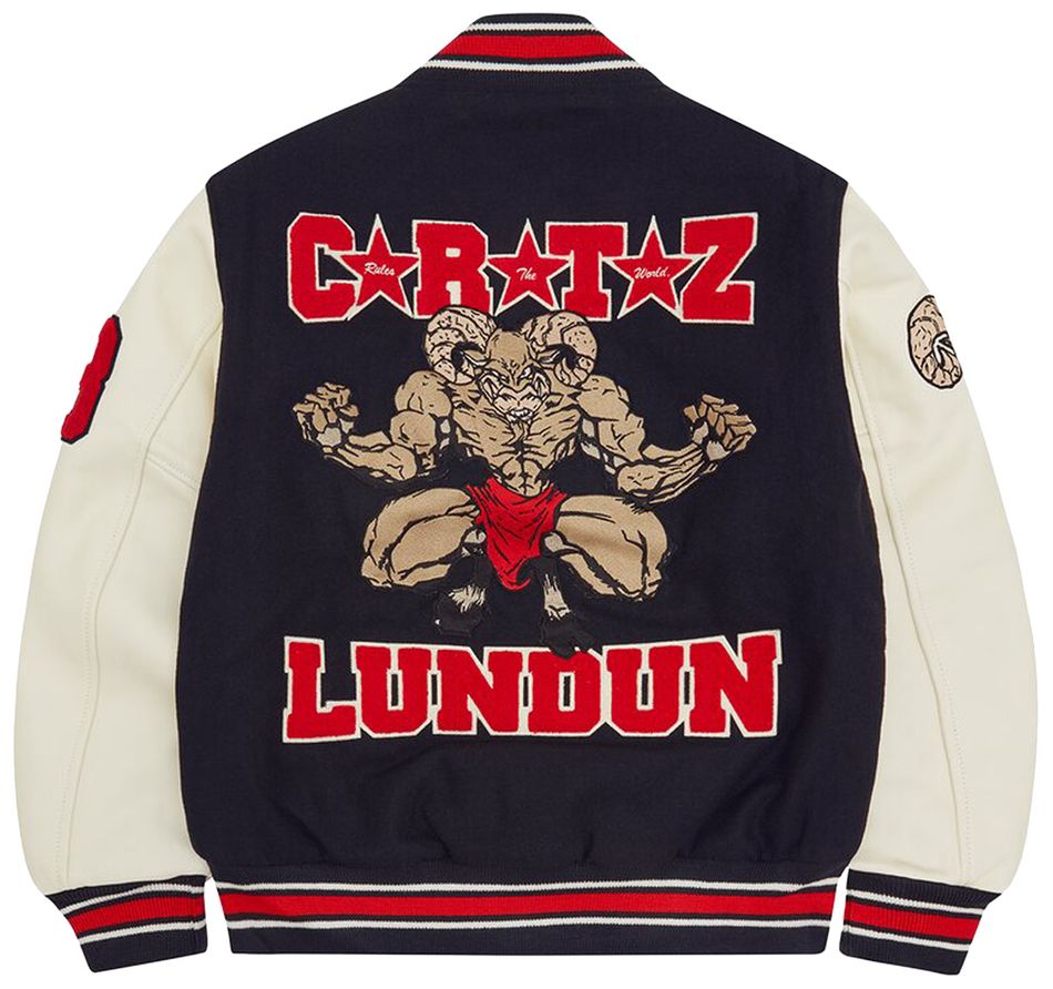 Buy Corteiz Goat Varsity Jacket 'Navy' - 7892 1FW230320GVJ NAVY | GOAT