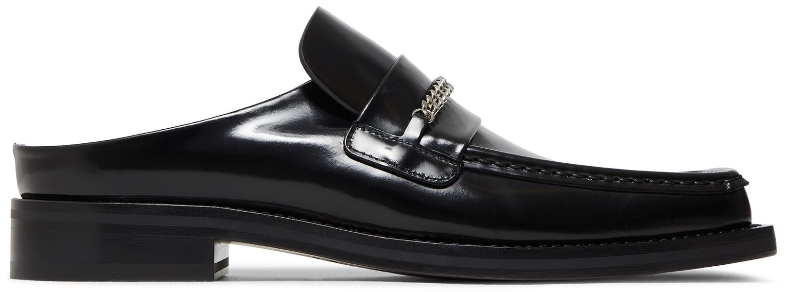 Buy Martine Rose Square Toe Mule 'Black High Shine' - CMR1025LHM BLAHSH ...