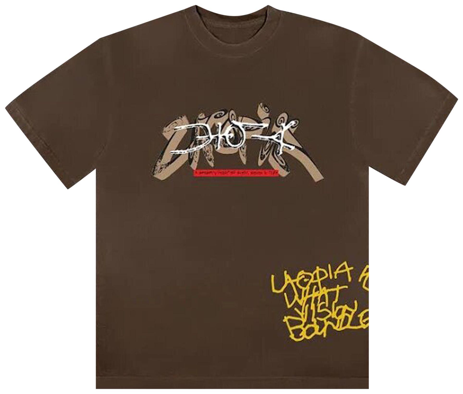 Buy Cactus Jack by Travis Scott Utopia Tee I 'Brown' - TSUT SS01 BROW ...
