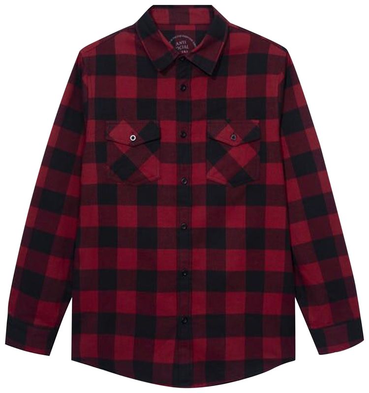 Buy Anti Social Social Club Happiest Place On Earth Flannel 'Red ...
